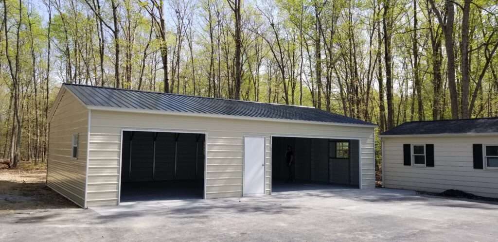 30’x50’x12’ Two Car Metal Garage - Prestige Steel Structures