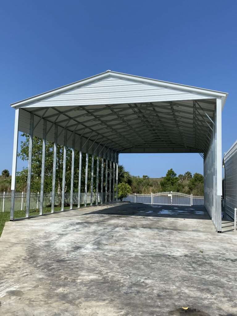 30’x60’x16’ Vertical Roof Metal Carport - Prestige Steel Structures