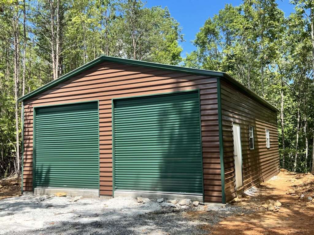 24’x30’x10’ Fully Enclosed Metal Garage - Prestige Steel Structures