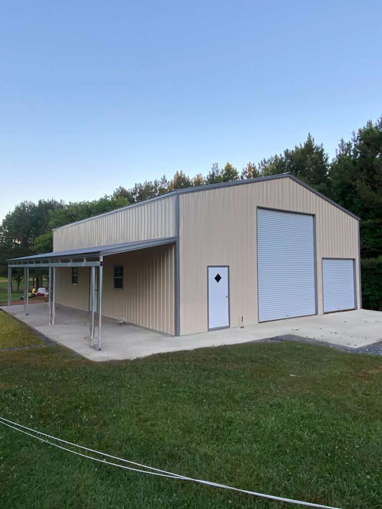 44’x44’x14’ Steel Building With Lean To - Prestige Steel Structures